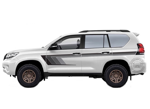 Graphics Racing Stripe Car Sticker For Toyota Land Cruiser LC150 Side ...