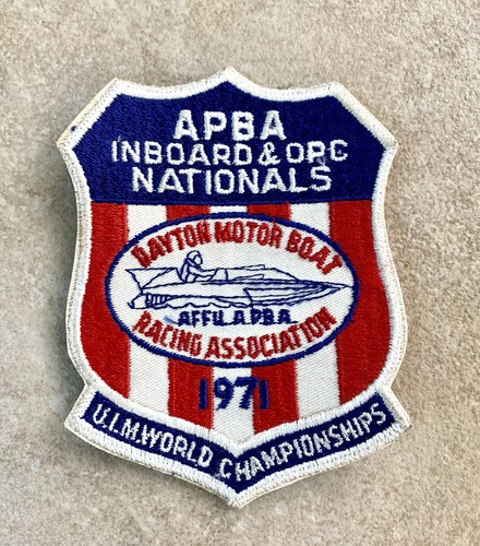 1971 DAYTON APBA INBOARD NATIONALS uniform patch Hydroplane boat racing ...