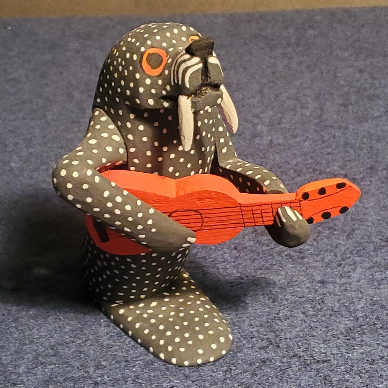 Calixto Santiago Lopez Mexican Wood Carving Folk Art Hand Painted ...