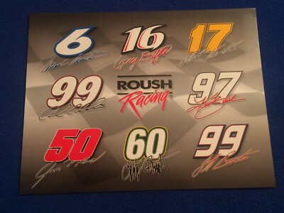 Roush Racing 2003 Stats Card Mark Martin Matt Kenseth Jeff Burton Carl ...