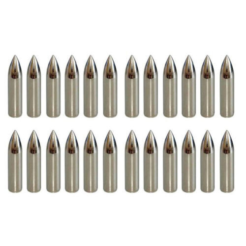 24Pcs Bullet Arrowheads Practice Target Field Points Tips Shaft 8MM ...