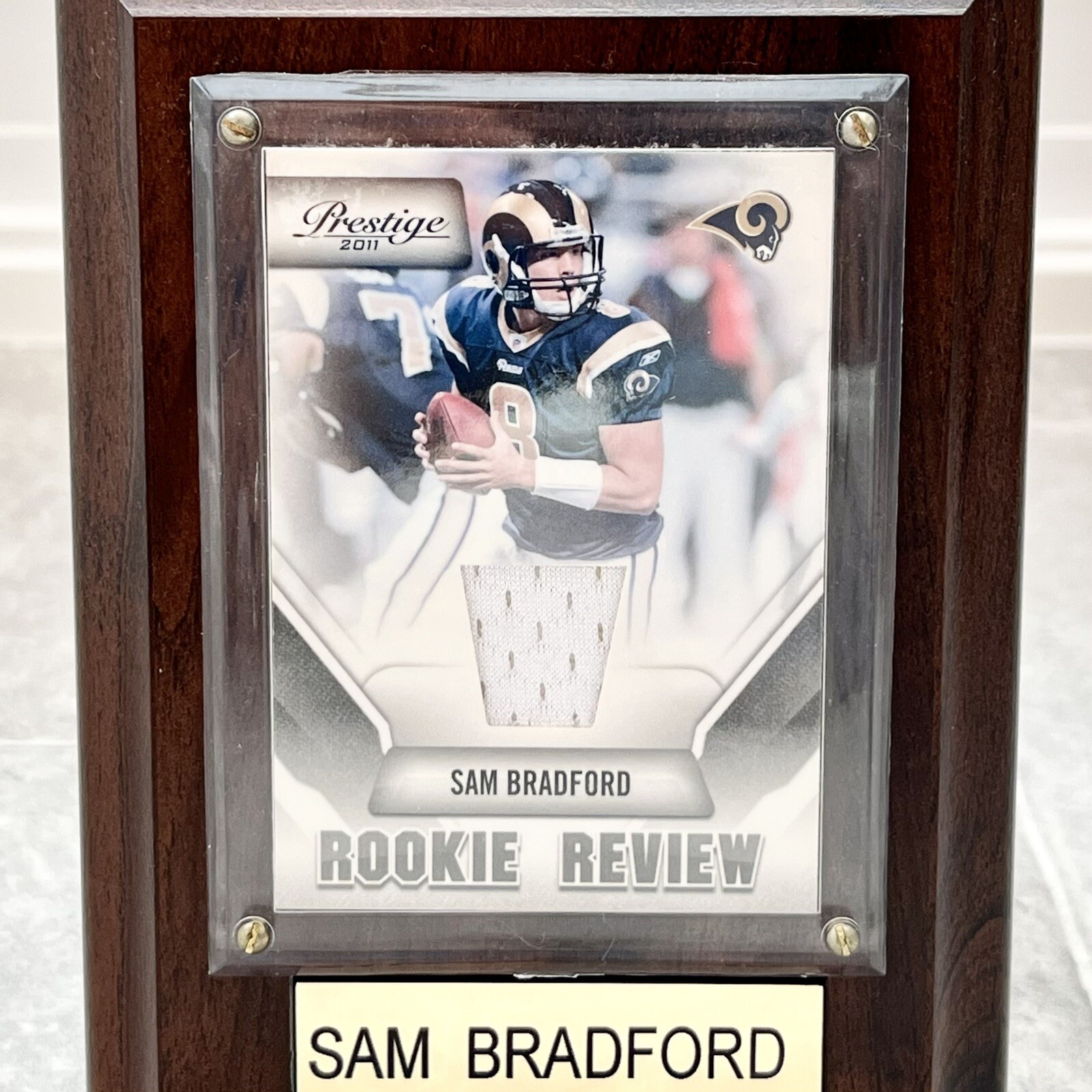 Panini NFL Sam Bradford Rookie Relic Jersey Trading Card Vintage Plaque ...