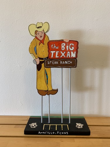 Big Texan Steak Ranch Restaurant Amarillo Advertising Art Sign Route 66 ...