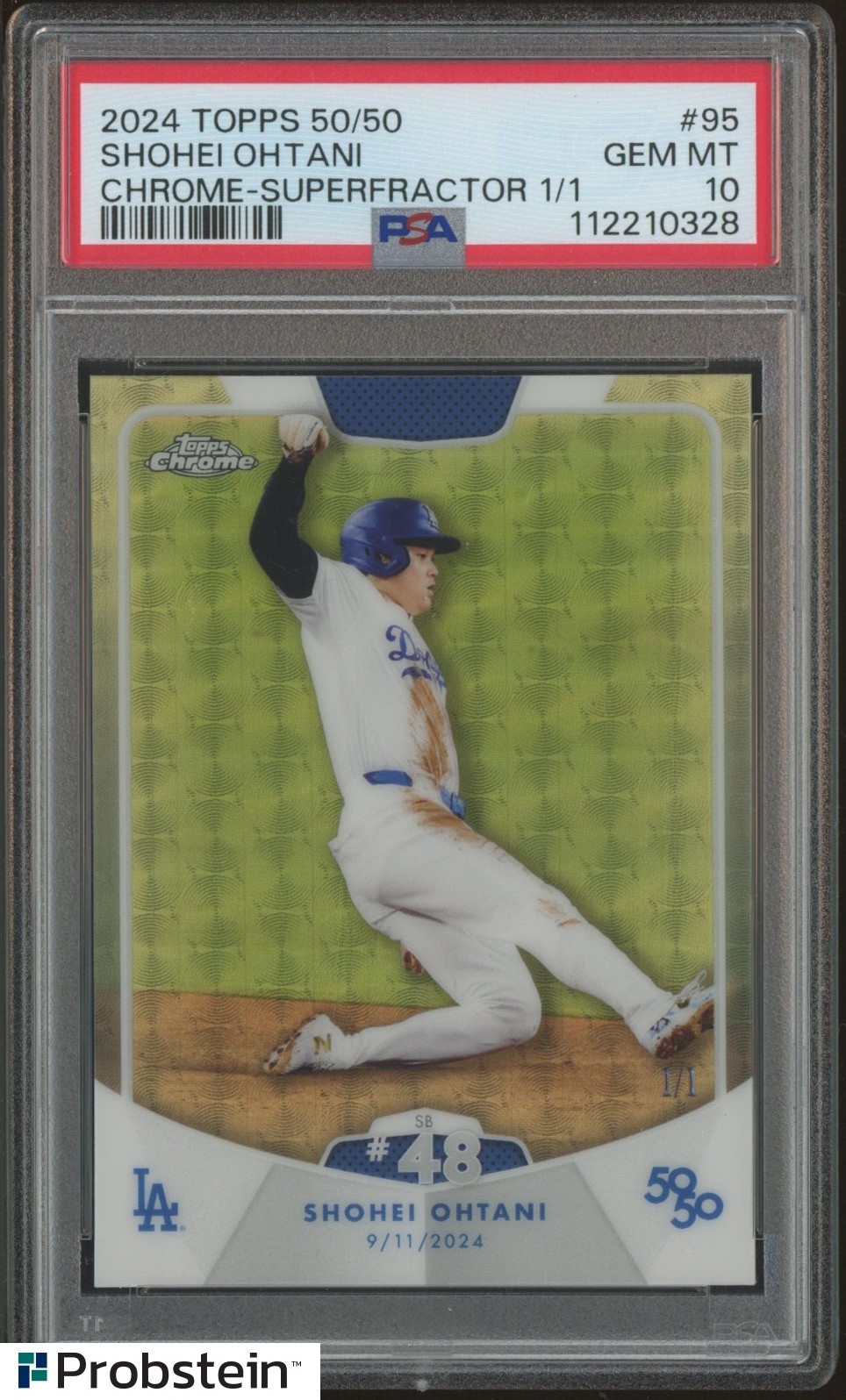 2024 Topps 50/50 Chrome Superfractor #95 Shohei Ohtani Dodgers 1/1 PSA ...