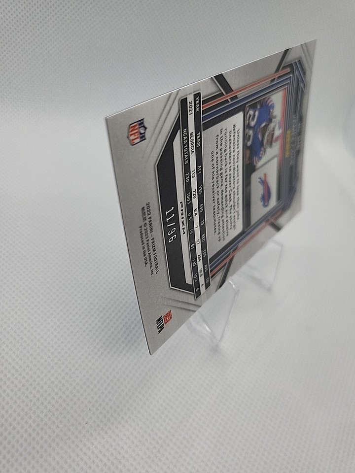 2022 Panani Prizm Blue Sparkle James Cook /96 SP Rookie Buffalo Bills ...