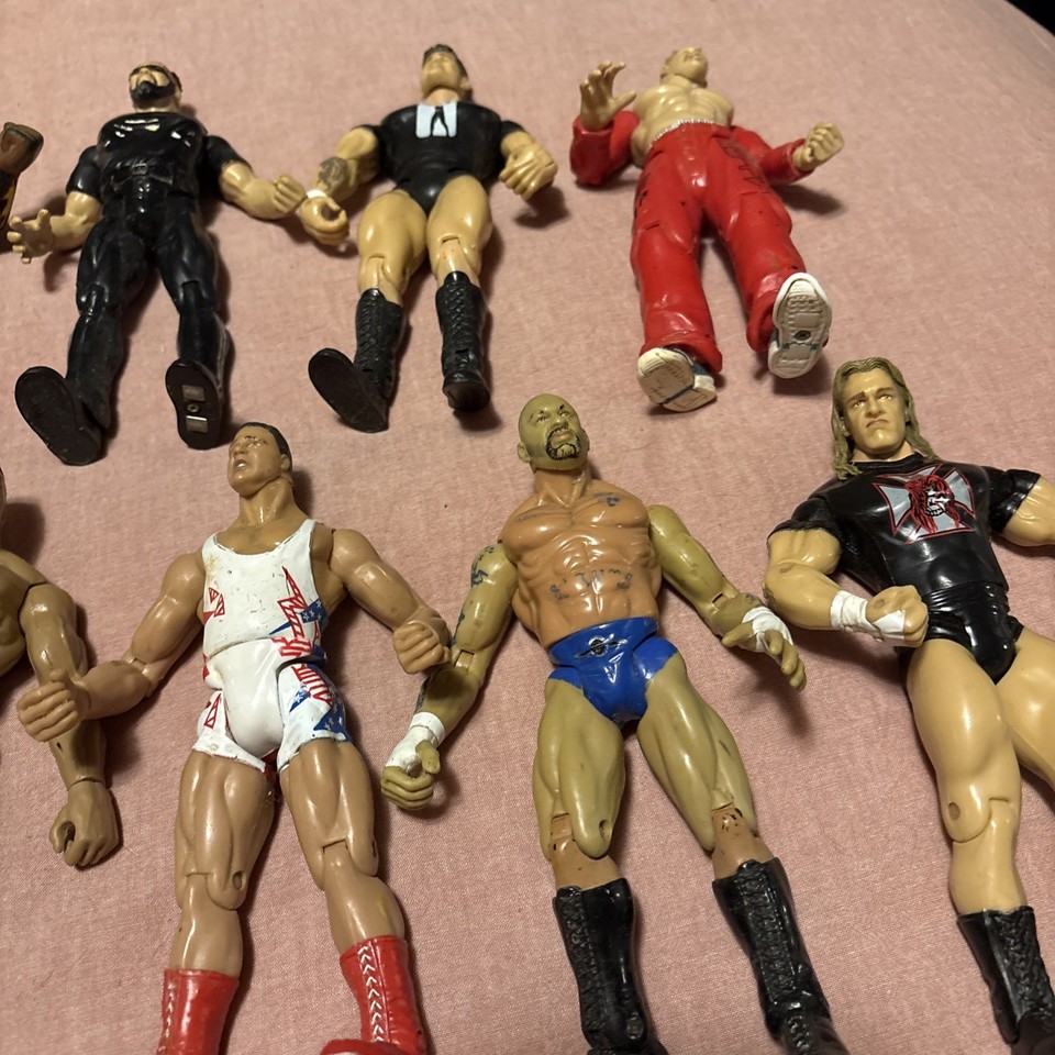 VTG WWE Wrestling Lot Wrestler Action Figures & Extras WWF Jakks ...