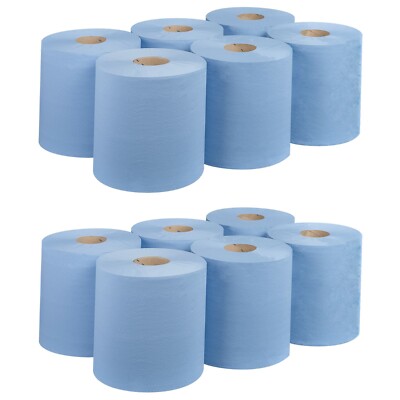 Blue rolls 12 Pack Blue Rolls Centrefeed Blue Roll 2 Ply Embossed Blue ...