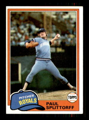 1981 Baseball Topps Paul Splittorff Kansas City Royals #218 1 | eBay