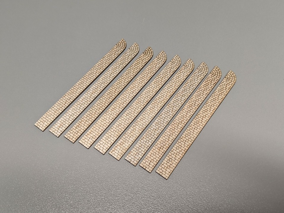 N Scale Laser Cut Sidewalk Cobblestone - 440 Scale Feet Layout Scenery ...