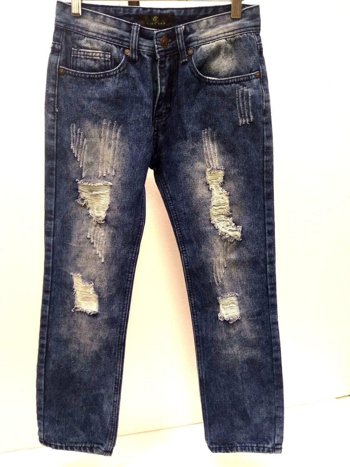 CITY INK Factery Distressed front & back, Sz 12, 5 Po… - Gem