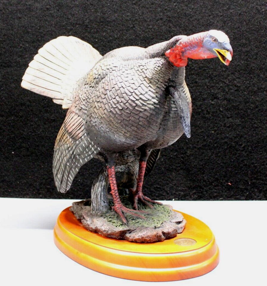 VINTAGE National Wild Turkey Federation Turkey Resin Statue (SET OF 2 ...