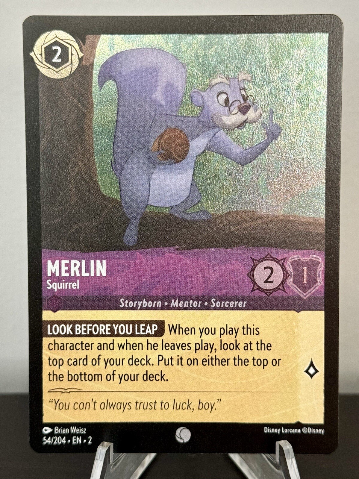 Disney Lorcana: Floodborn - Merlin - Squirrel - Common Cold Foil 54/204 ...