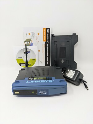 Linksys Wireless-G Access Point WAP54G 2.4GHz 802.11g W/ Mount, Power ...