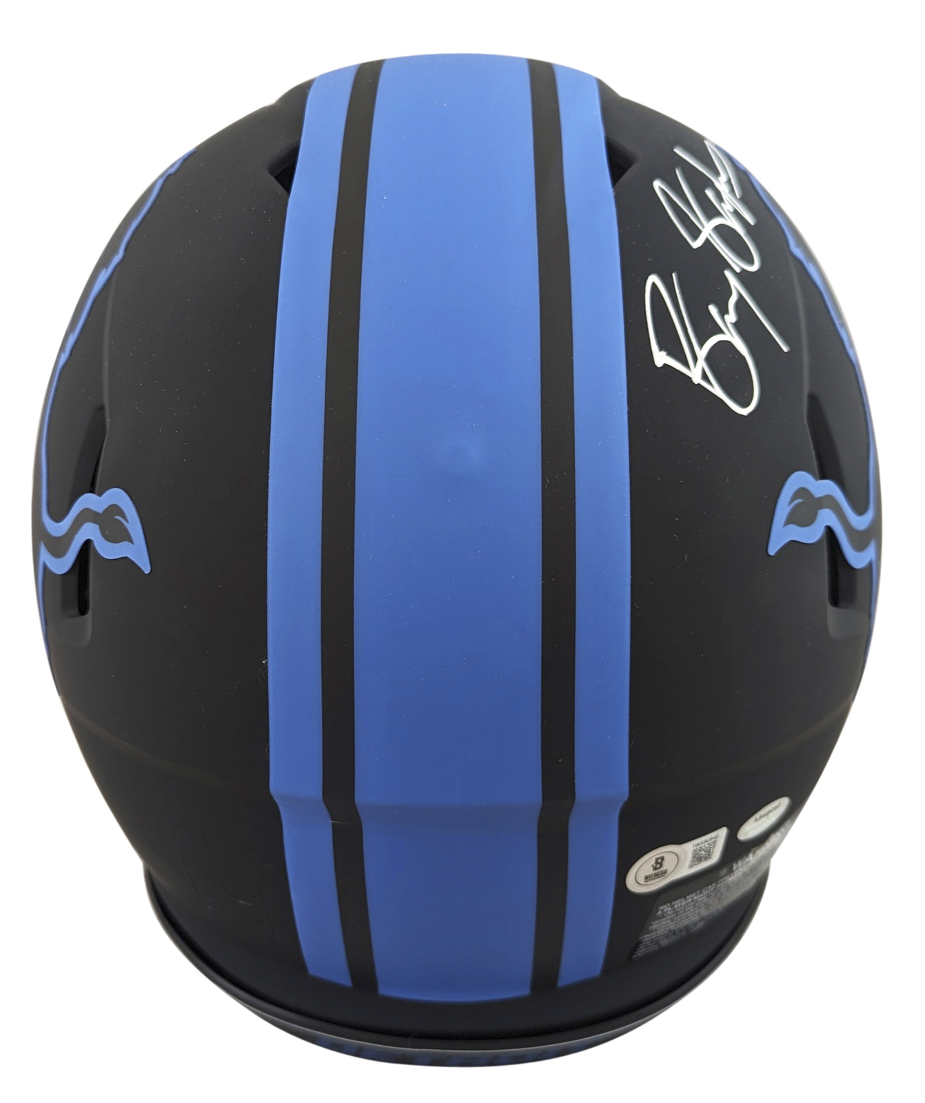 Lions Barry Sanders Signed Eclipse F/S Speed Proline Helmet w/ White ...
