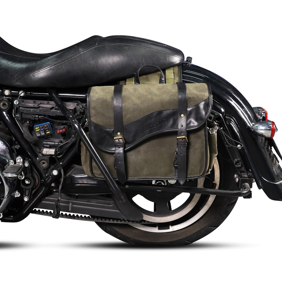 Motorcycle Panniers Side Throw Over Saddlebags For Harley Sportster ...