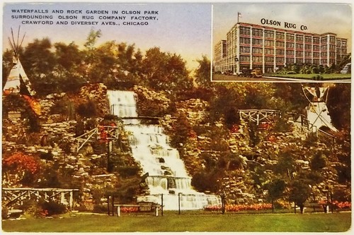 Dual View Waterfalls Rock Garden Park Olson Rug Co Factory Chicago IL ...