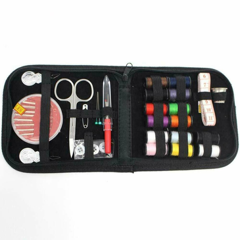 Mini Sewing Kit Home Travel Thread Threader Needle Tape Measure Scissor ...