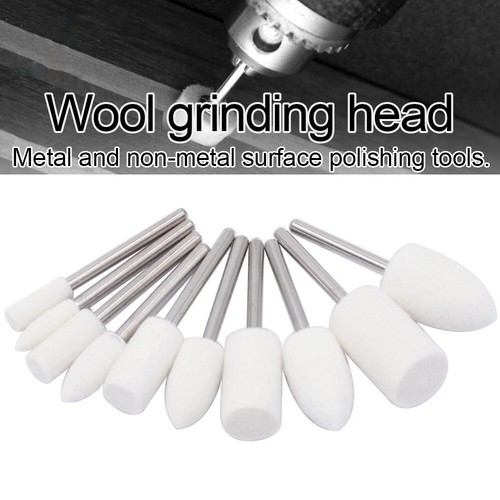 20Pcs Wool Felt Mounted Polishing Buffing Wheel Grinding Bits Drill ...