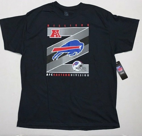 NWT Buffalo Bills Billieve Logo AFC Eastern Division Men's XL Black T ...