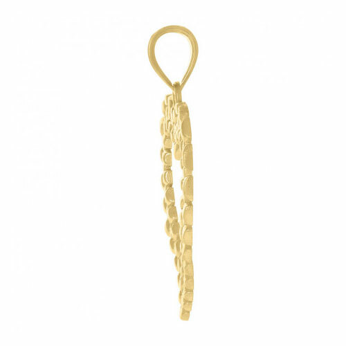 10k Yellow Gold Heart Charm Pendant Womens Girls For Necklace or Chain ...