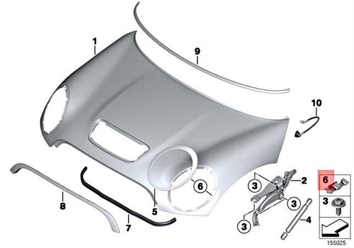 Genuine Retaining Clip Mini Cooper R57 R60 F56 F55 R61 51132752145 | eBay