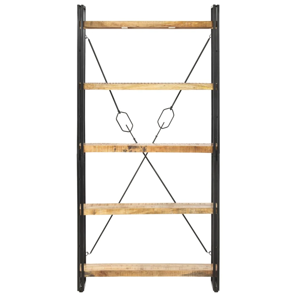 vidaXL 5-Tier Bookcase 90x30x180 cm Solid Mango Wood | eBay