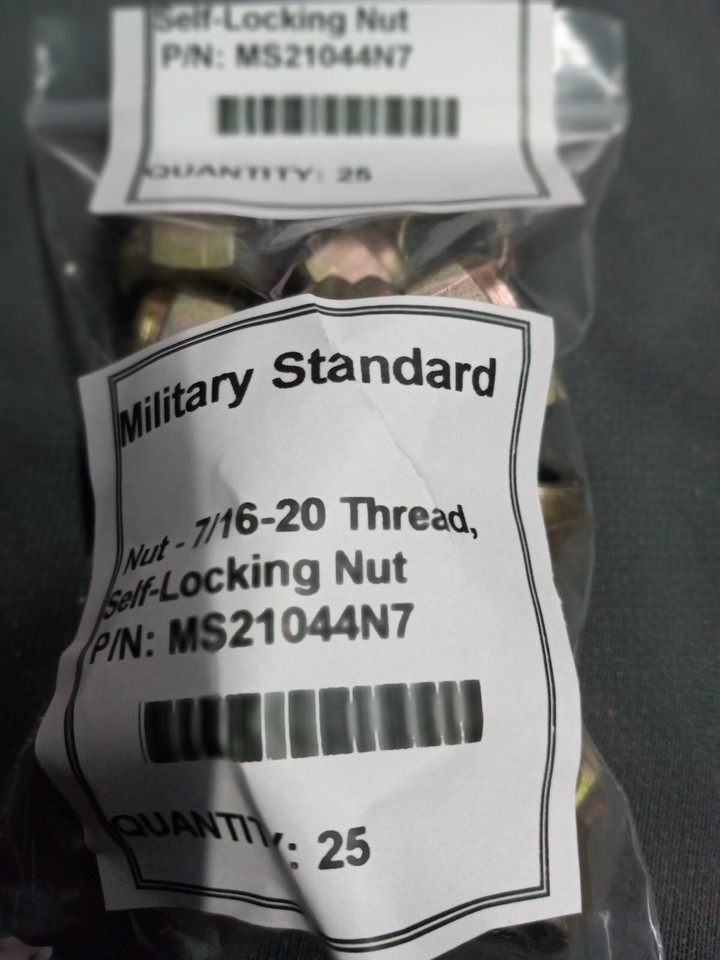 Military Standard P/N MS21044N7 Nuts (Sold 25 to a pkg.) | eBay