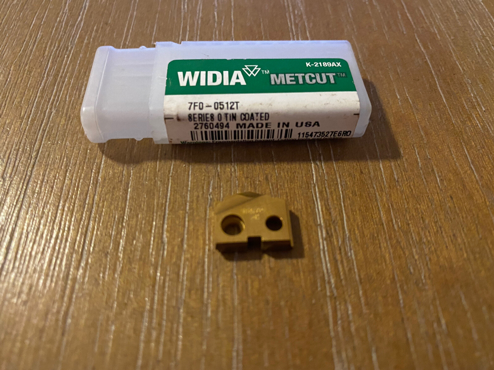 WIDIA METCUT Spade Drill Insert 7F0-0512T, SERIES 0 TIN COATED, QTY. 1 ...