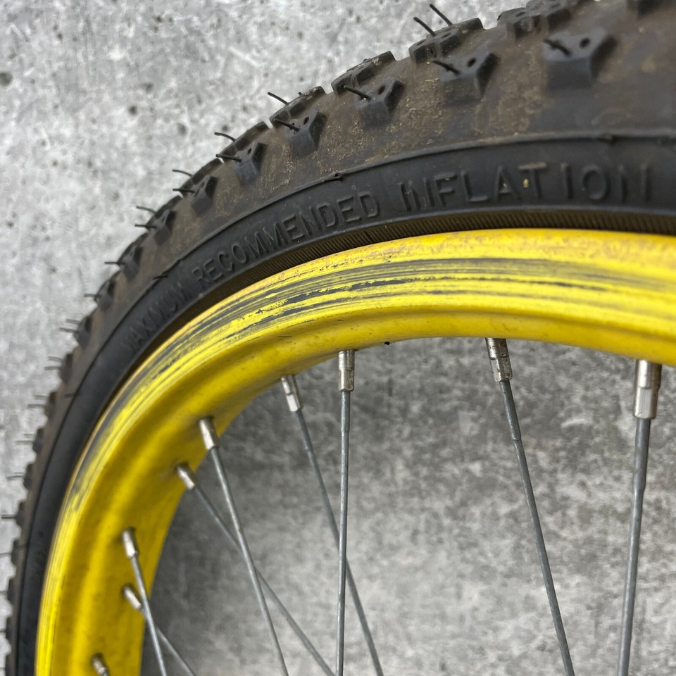 ACS Z Rim Old School BMX Wheel Set Yellow 80s Red Chair Hub Set 20" OG ...