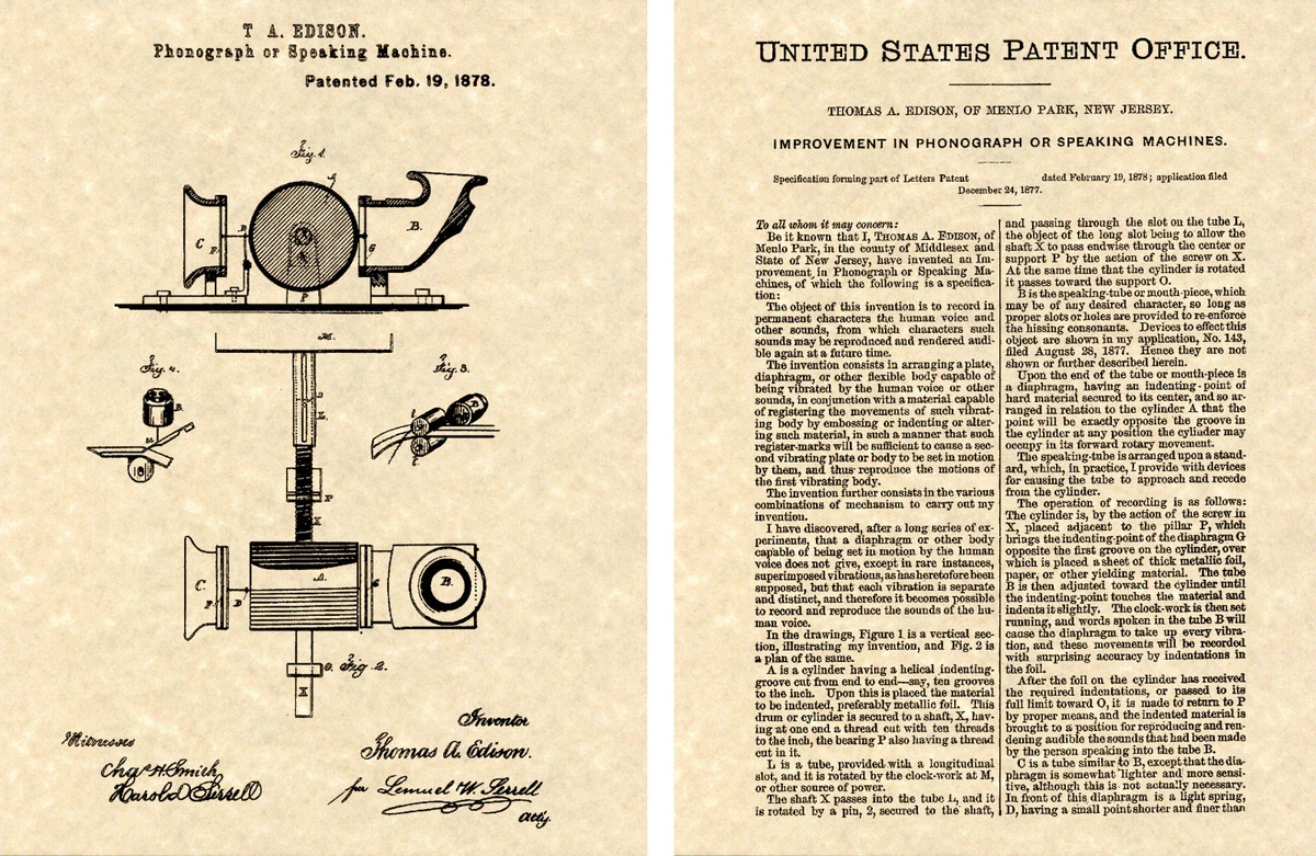 Thomas Edison Phonograph 1877