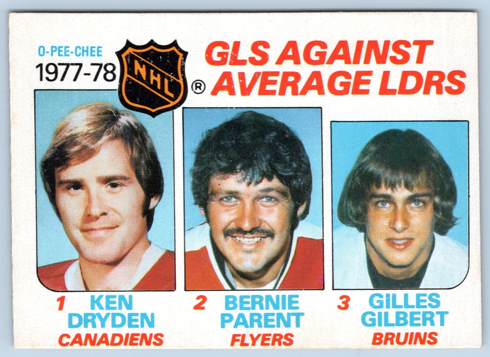 KEN DRYDEN / BERNIE PARENT / GILLES GILBERT 1978-79 O-PEE-CHEE #68 ...