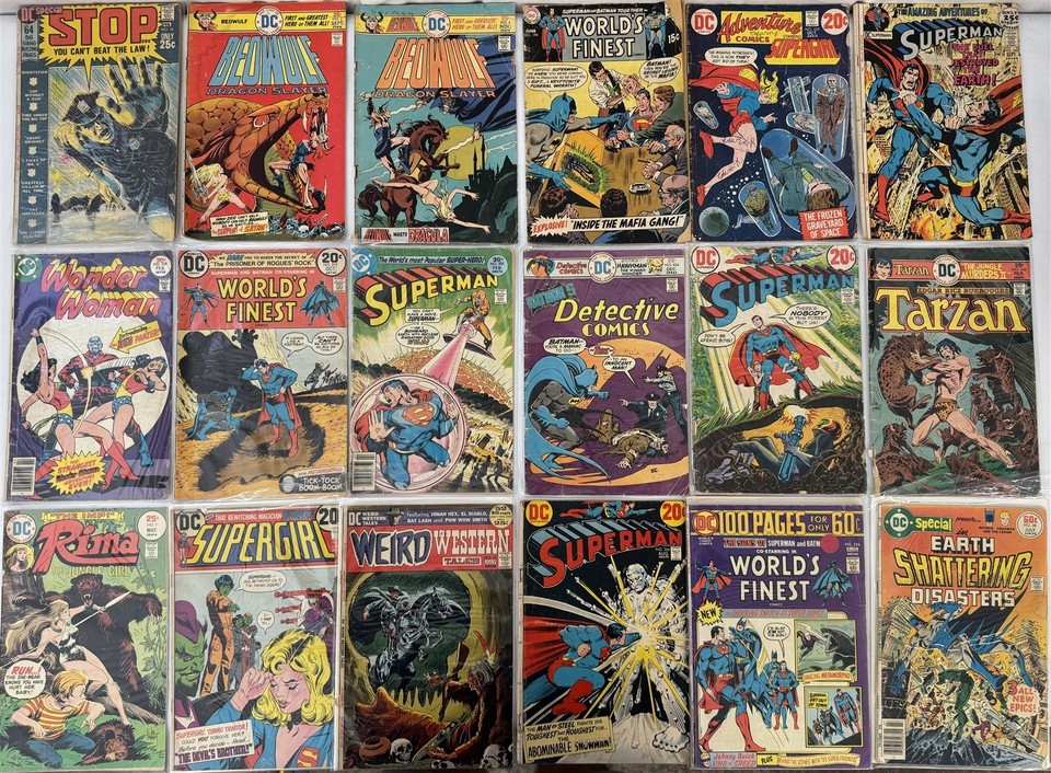 LARGE Golden / Silver Age Coverless Comics Lot of (198) Marvel DC ...