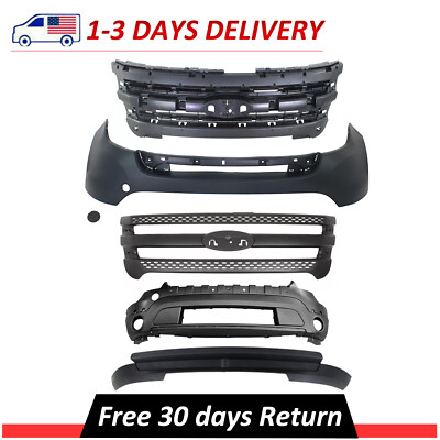 Fits 2011-2015 Ford Explorer Front Bumper Cover Kit W/ Grille W/O ...