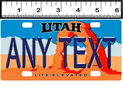 CUSTOM PERSONALIZED ALUMINUM BICYCLE MINI STATE LICENSE PLATE-UTAH | eBay