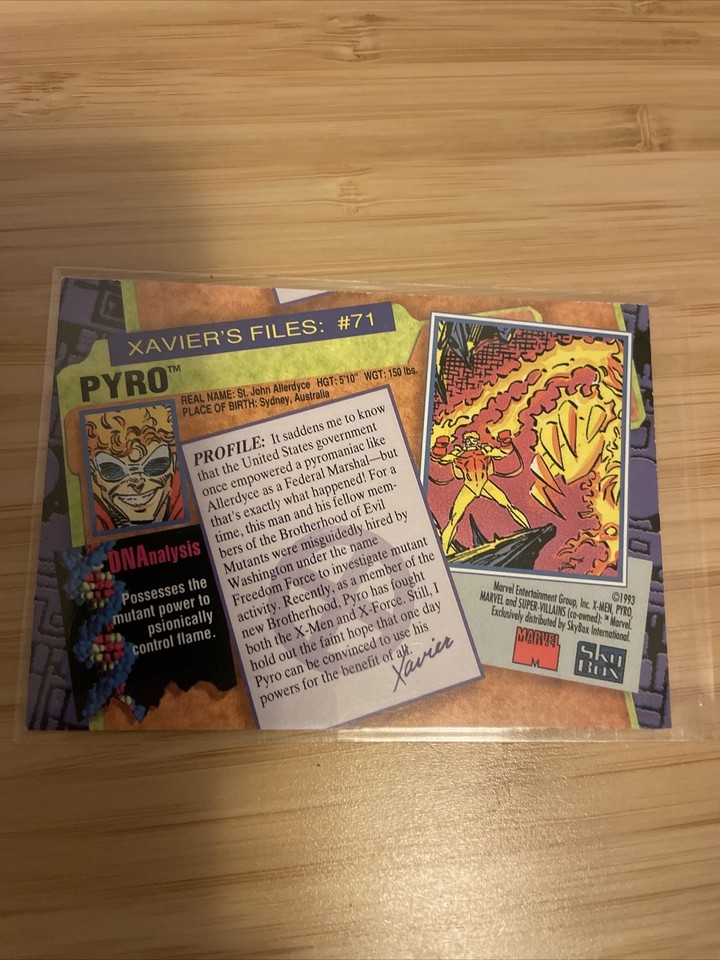 Trading Cards Marvel Pyro Super Villain #71 X-Men Series 2 1993 | eBay