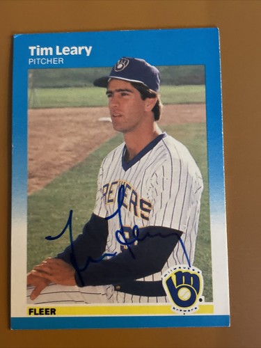 Signed Autographed 1987 Fleer Card #348 Tim Leary | eBay