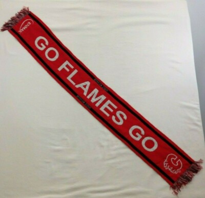 Calgary Flames NHL Hockey Enmax.com GO FLAMES Scarf | eBay