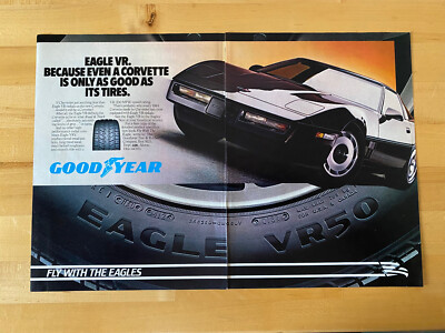 1985 Goodyear Eagle Corvette 2 page Original Magazine Ad | eBay