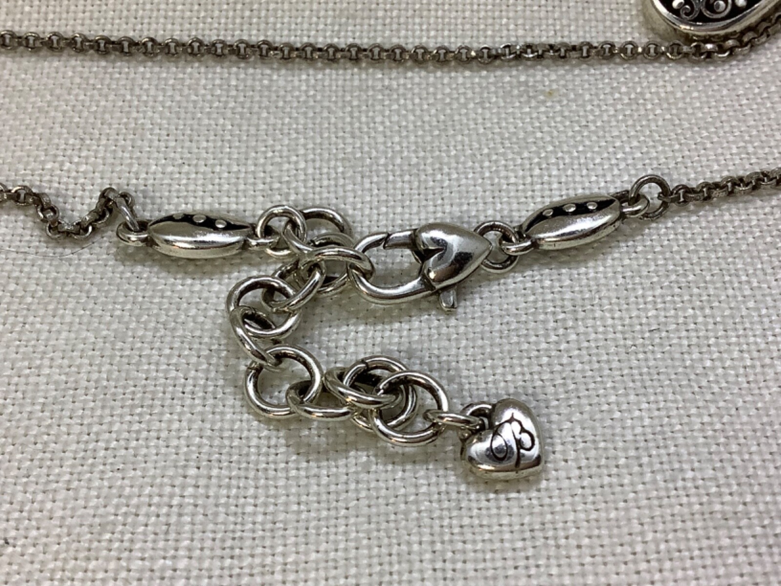 Brighton Contempo Token Teardrop Necklace - Silver Plated - 16"-18 ...