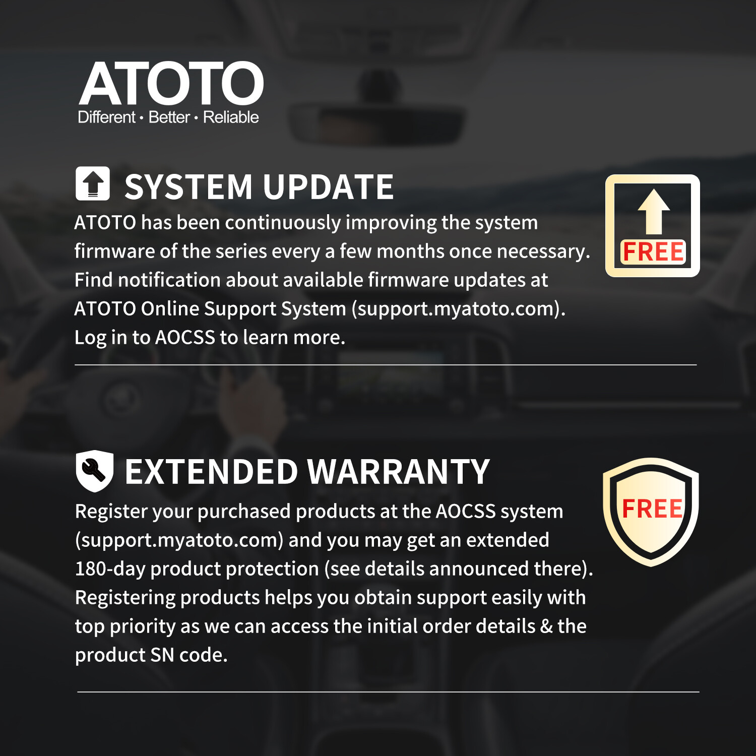 ATOTO F7WE 7" Double DIN GPS Car Stereo Wireless Android Auto &CarPlay ...