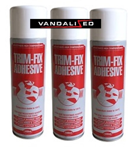 TRIM FIX High Temperature Adhesive Spray x3 Van Carpet Heat Resistant ...