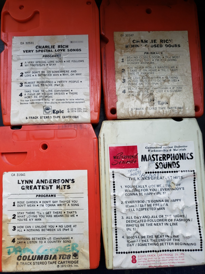 lot of 21 assorted 8-track tapes/cartridge & 3 blanks in carry case not ...