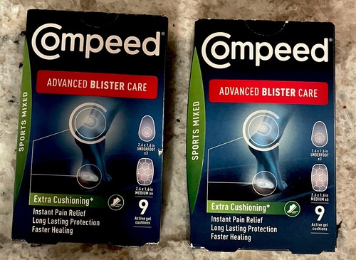 2 Packs Compeed Advanced Blister Care Sports Mixed Sizes 9 count ea ...
