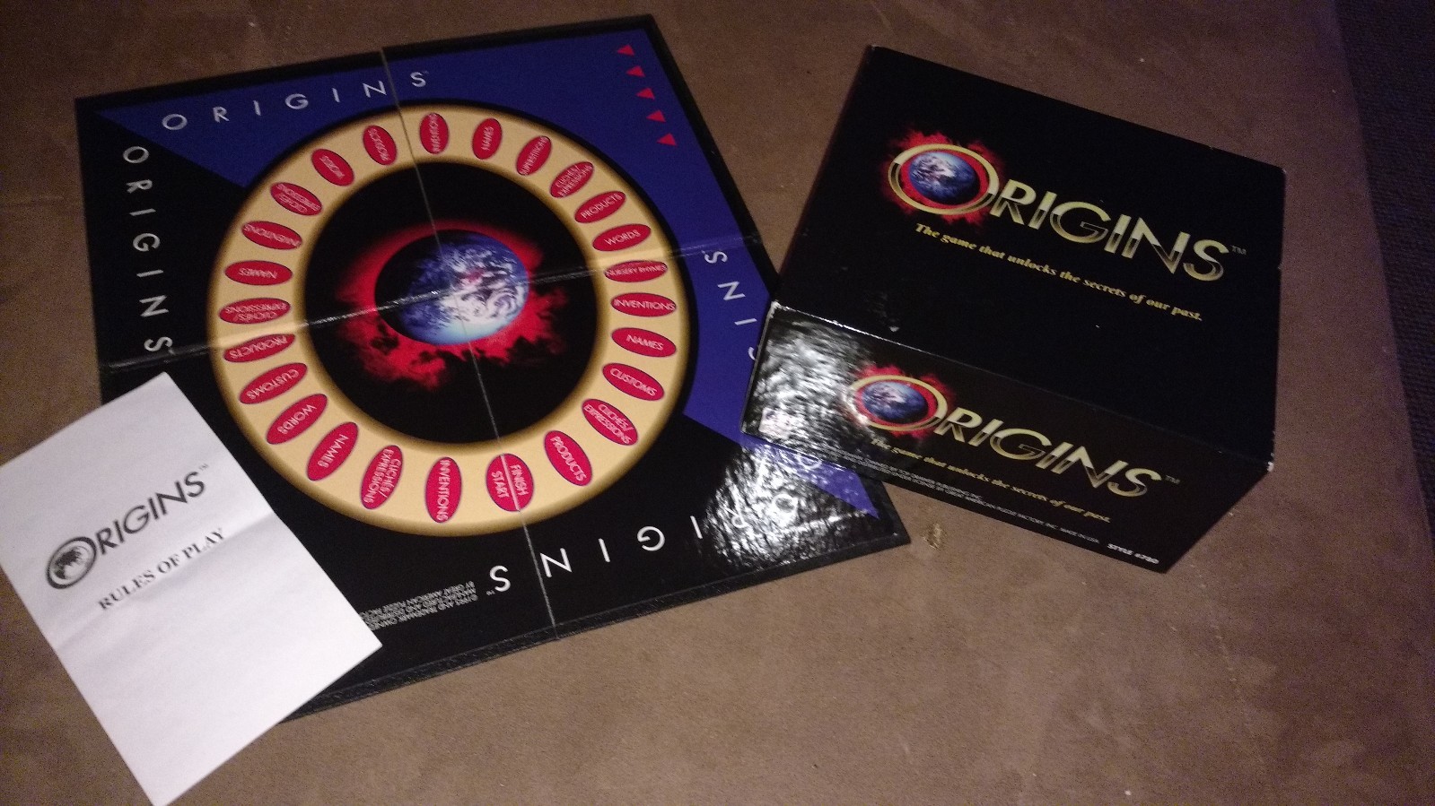 Origins Board Game 1995 Unlock The Secrets Of Our Past | eBay