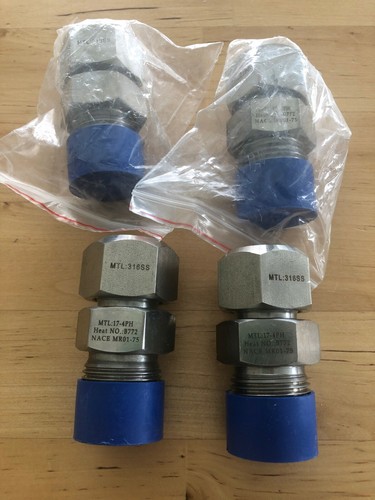 Lot of 4 NACE mr01-75 316SS 17-4PH B772 Stainless Steel Valve Fitting ...