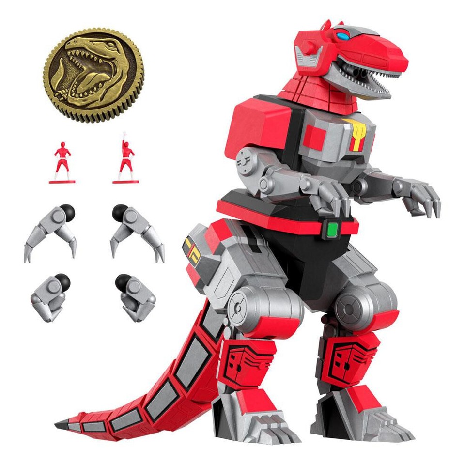 Possente Morphin Power Rangers Tirannosauro Dinozord 20 CM Super7 Oac ...