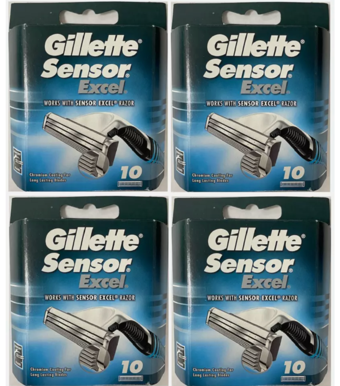 Gillette Sensor Excel Razor Blades - 40 Cartridges New | eBay