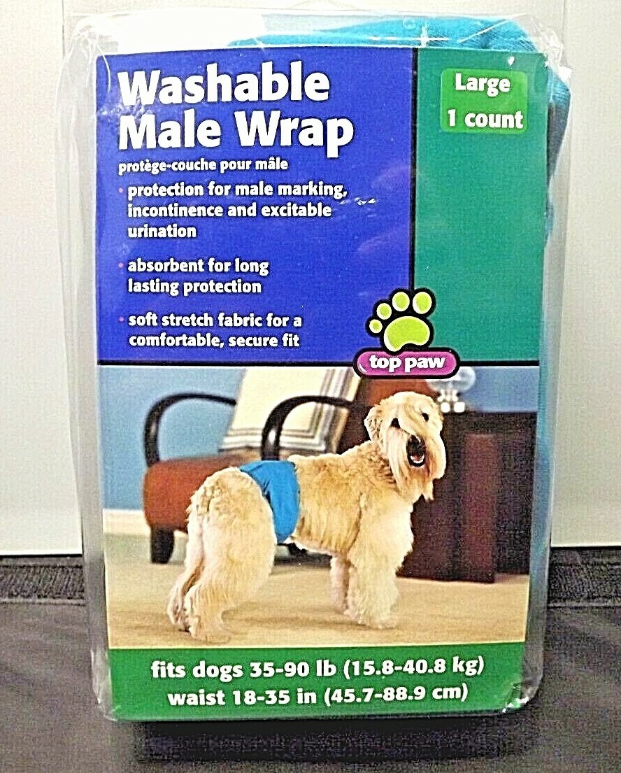 Washable Male Wrap for dogs by Top Paw open box size Large 1 ct | eBay