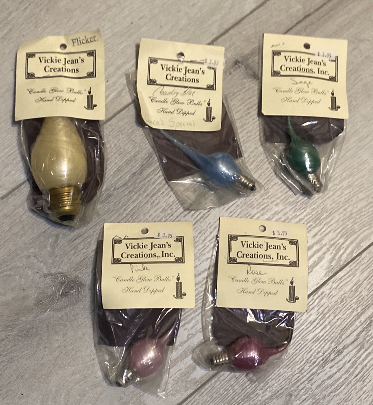 VICKIE JEAN’S CREATIONS SILICONE DIPPED LIGHT BULBS UNTESTED SOLD AS-IS ...