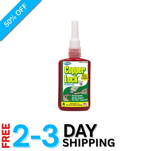 Copper Lock Liquid, 2 oz: Fast, Permanent No Heat Bonding for Plumbing ...